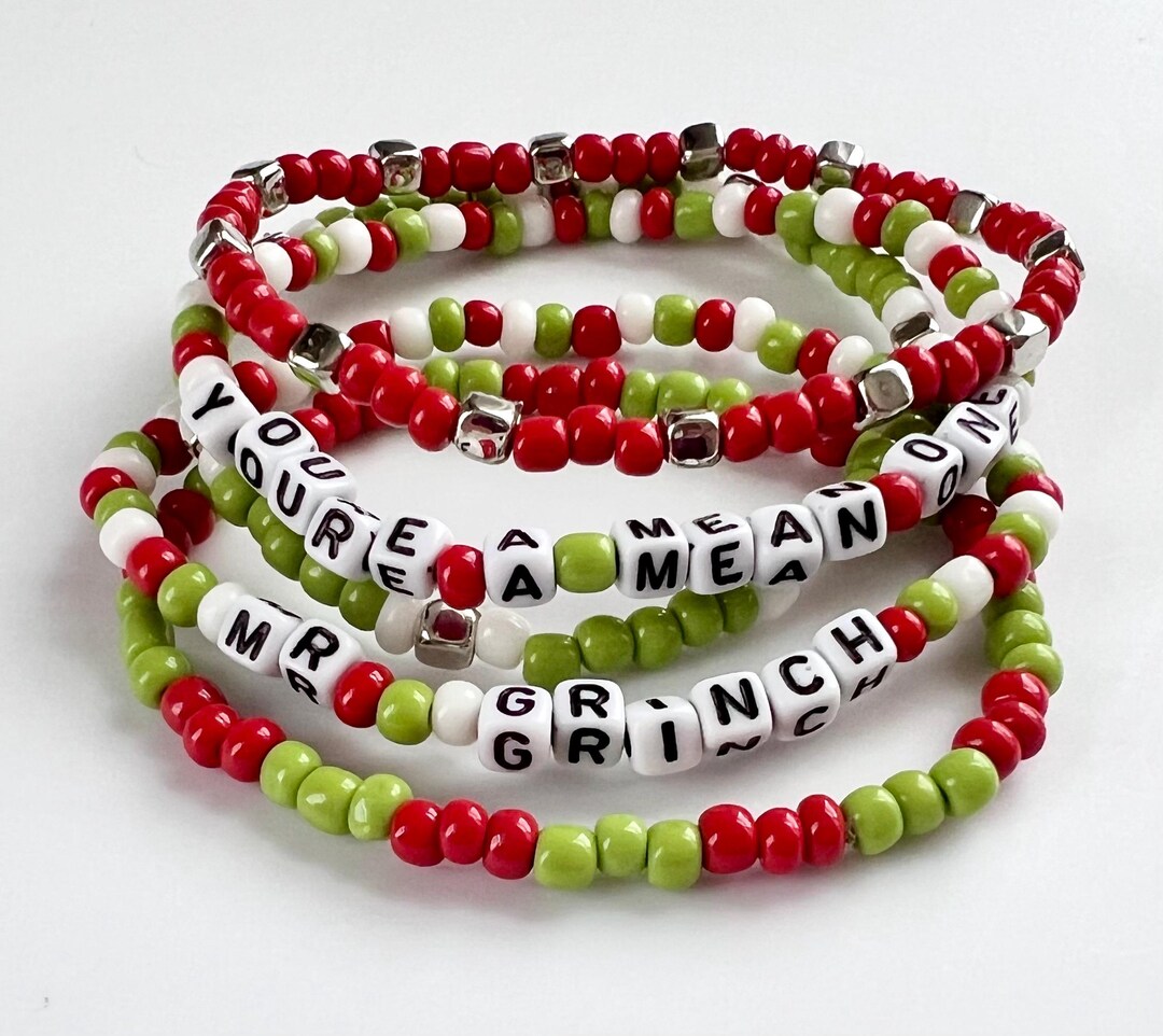 Grinch Themed Bracelet Stack - Etsy