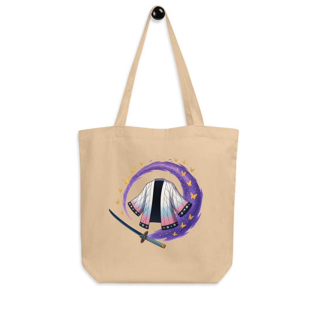 Shinobu Tote Bag | Anime Butterfly Design | Eco Cotton Everyday Bag ...