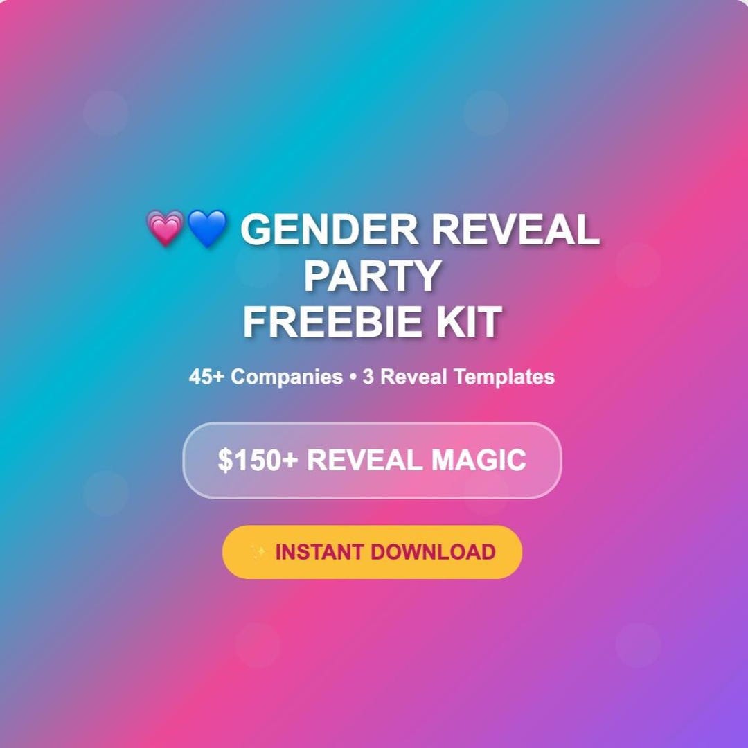 Gender Reveal Party Freebie Request Kit | 45+ Companies, 3 Letter ...