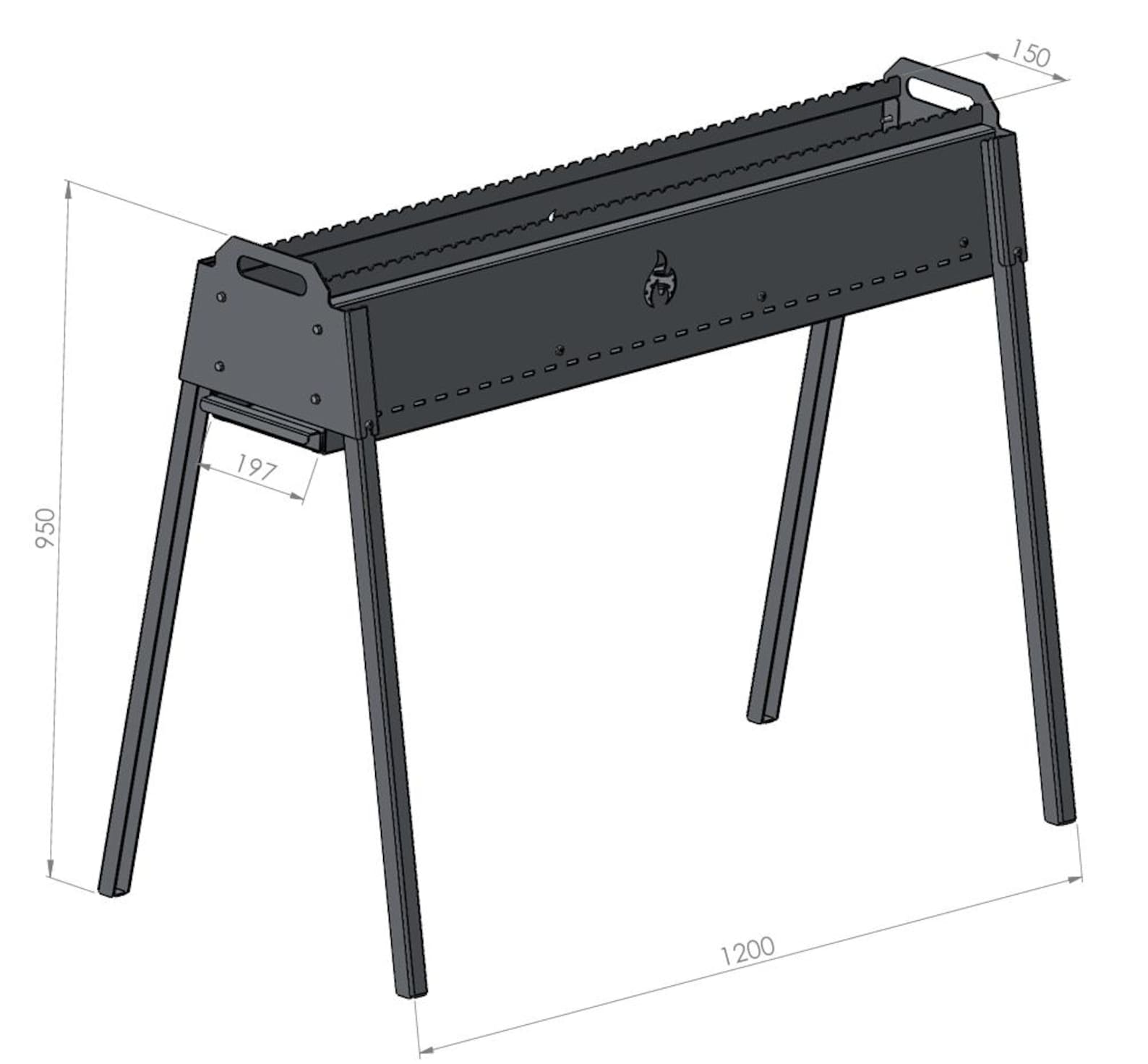 Arrosticini BBQ Grill – DXF + STEP Files + Folding & Assembly Guide ...
