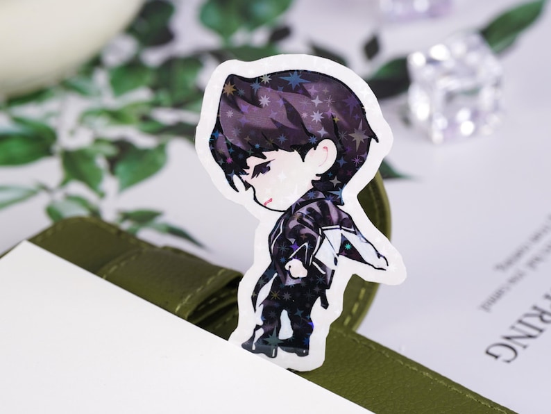 BTS Glitter Waterproof Sticker Set | 7 Chibi K-pop Members Vinyl Decals ...