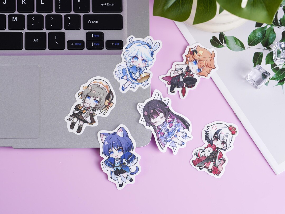 Genshin Impact Waterproof Sticker Set - Furina Scaramouche Columbina ...