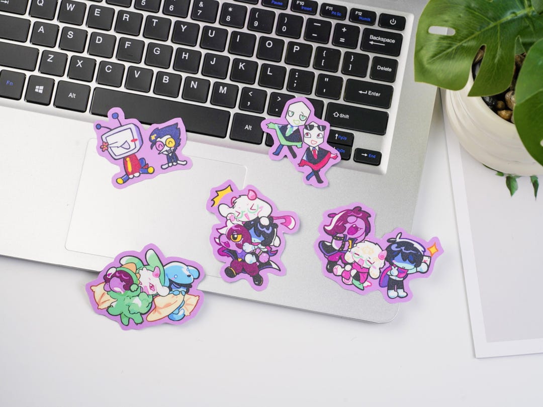 Deltarune Tenna, Kris, Susie , Ralsei Scene Sticker Set - Waterproof Chibi Decals for Gamers ...