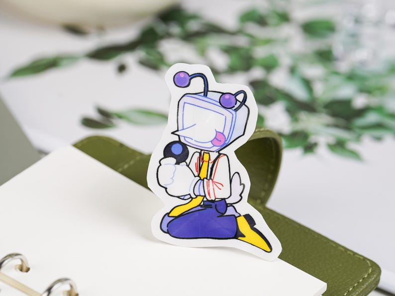 Deltarune Tenna Waterproof Cat-eye Sticker Set - Holographic Daily Life ...