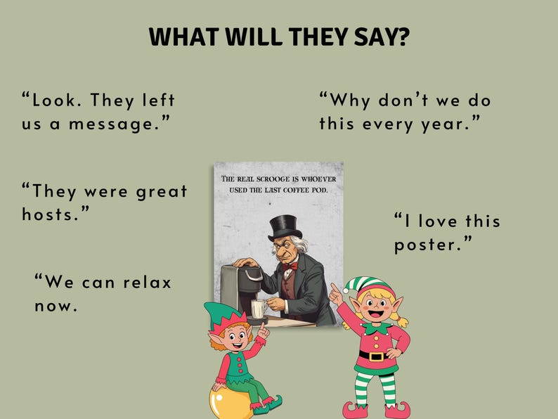 Scrooge Coffee Bar Sign | “the Real Scrooge Used the Last Pod” Funny ...