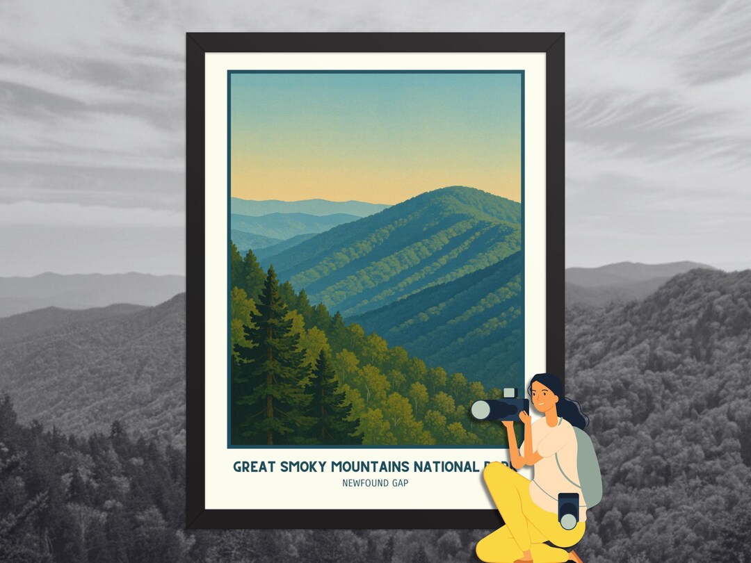 Great Smoky Mountains Poster | Newfound Gap | Appalachian Roadtrip ...