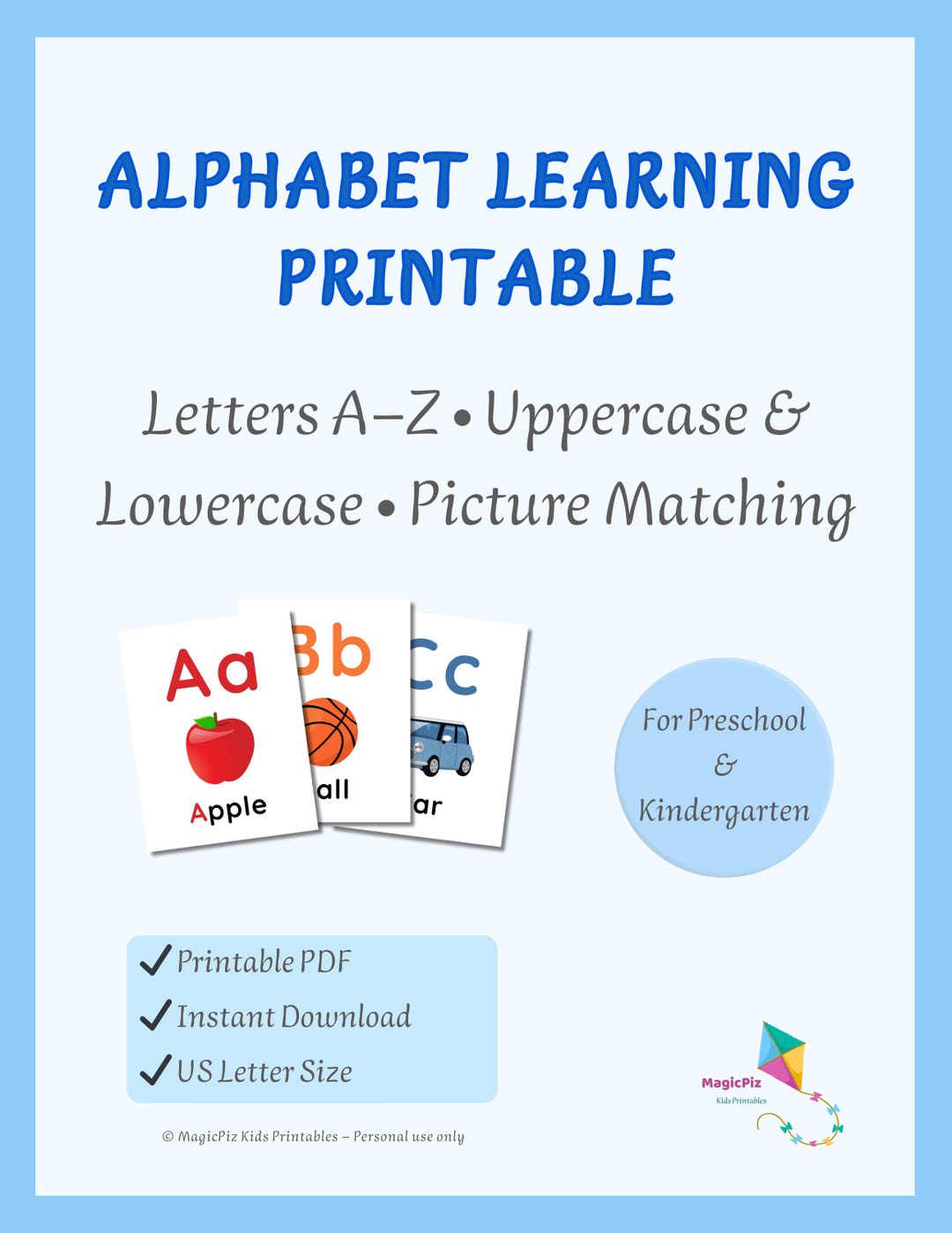 Preschool Alphabet Worksheets A–Z Printable, Letter Recognition ...