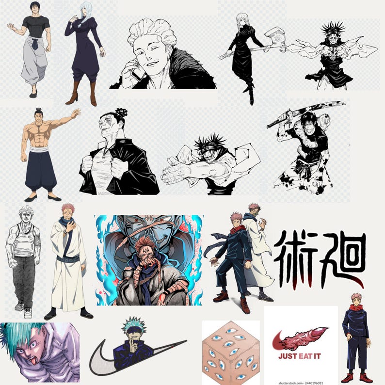 Jujutsu Kaisen PNG Bundle – 50+ Anime Characters, Transparent ...