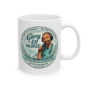 Gary the ER Nurse Logo Ceramic Mug | Healthcare Coffee Cup - Etsy