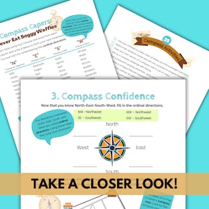 Compass Activity Kit - Kids Compass Activity | Outdoor Nature ...