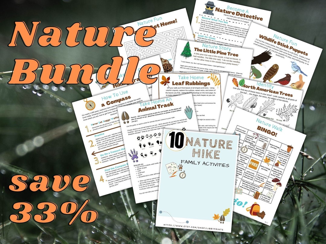 Nature Activities Bundle - 10 Family Homeschool Fall Printables - Etsy