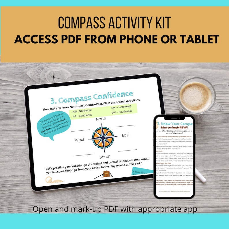 Compass Activity Kit - Kids Compass Activity | Outdoor Nature ...