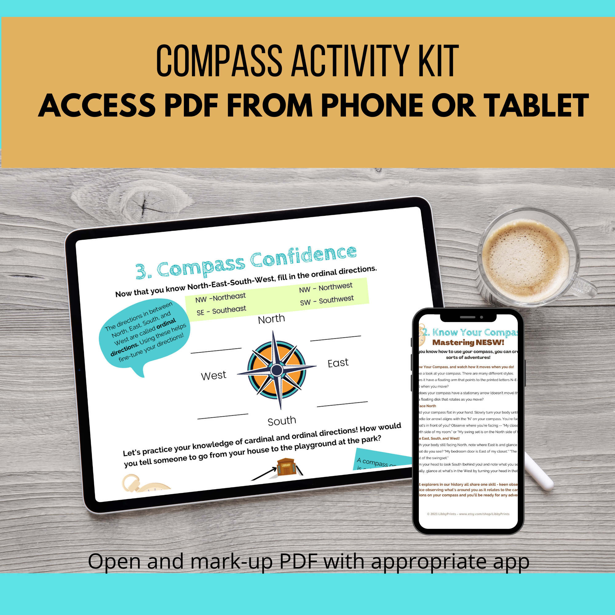 Compass Activity Kit - Kids Compass Activity | Outdoor Nature ...