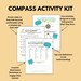 Compass Activity Kit Kids Compass Activity Outdoor Nature Homeschool ...