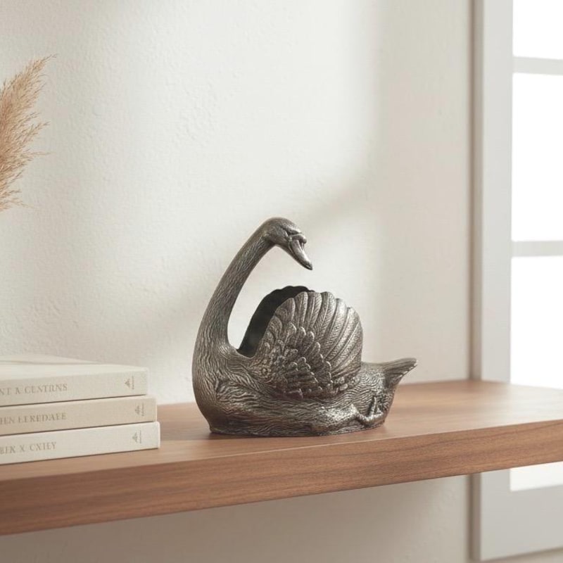 Silver Swan Trinket Dish - Etsy