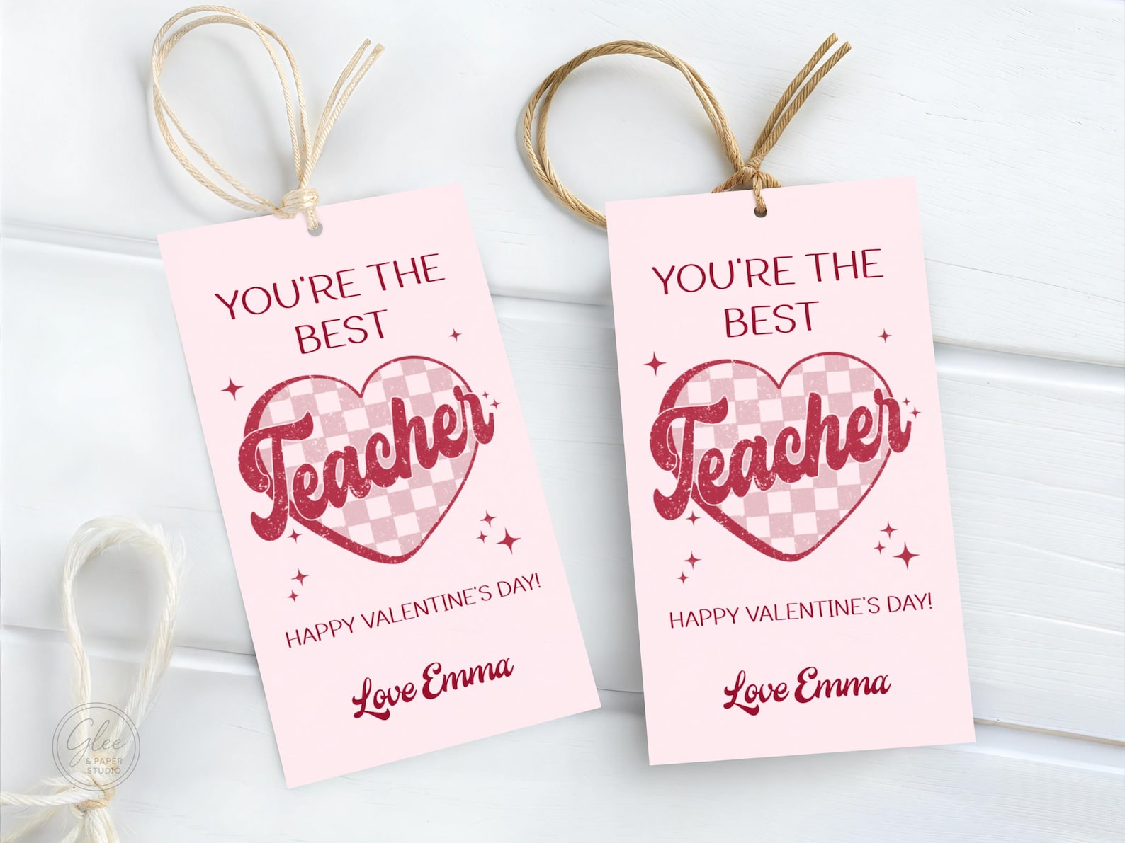 Editable Teacher Valentine Tag, Classroom Valentine Favor - Etsy