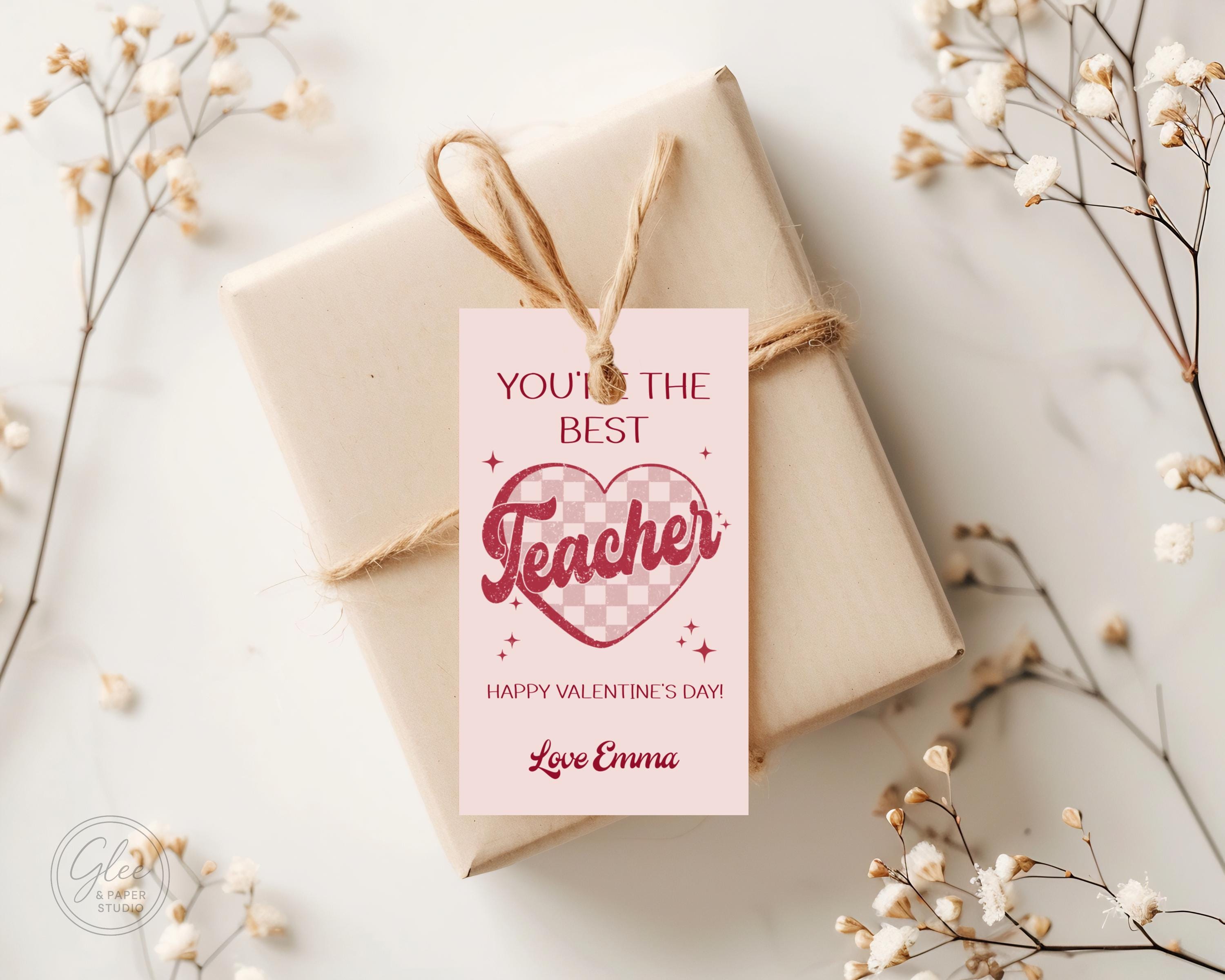Editable Teacher Valentine Tag, Classroom Valentine Favor - Etsy