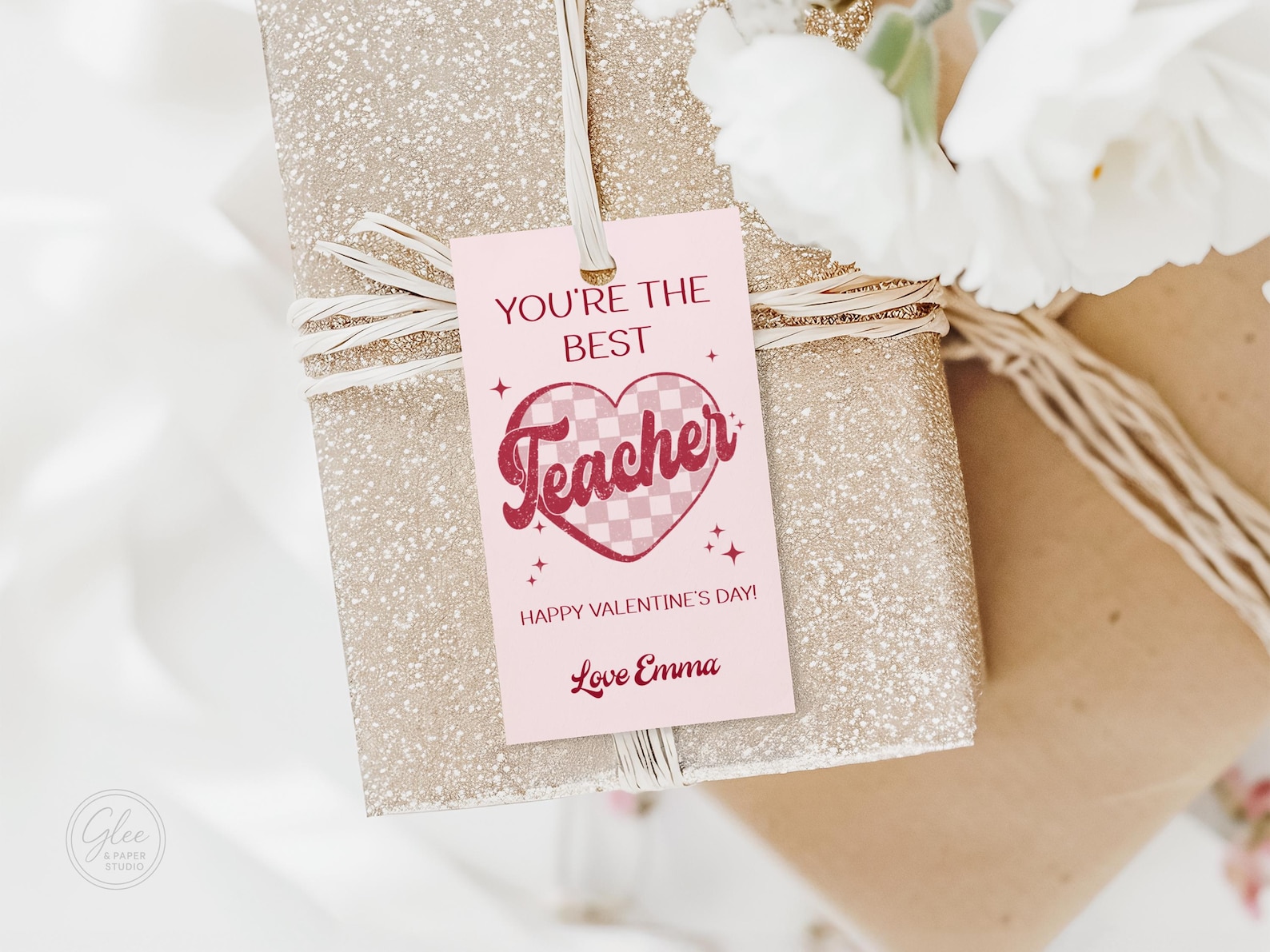 Editable Teacher Valentine Tag, Classroom Valentine Favor - Etsy
