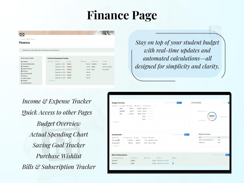 2025 Notion Student Planner Template , All-in-one Academic Dashboard ...