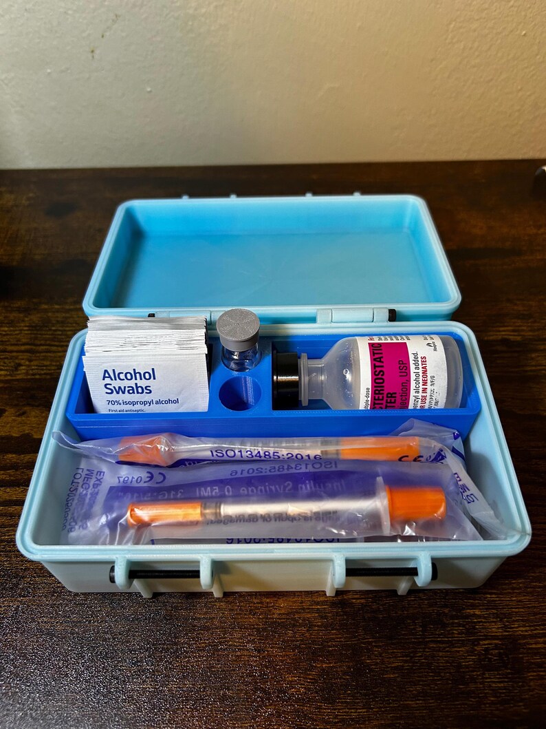 3D Printed Reconstitution Kit Box – Holds Vials, Syringes, Bac Water ...