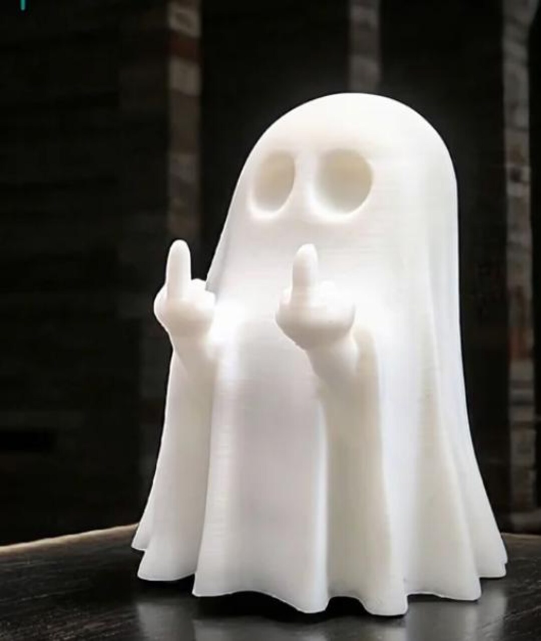 Boo off Ghost – 3D Printed Playful Ghost Figurine, Cute Spooky Decor ...