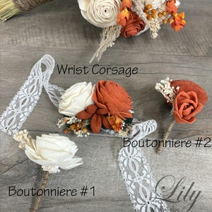 Wedding Bouquet, Bridal Bouquet, Sola Flower, Wedding Flower, Wooden ...
