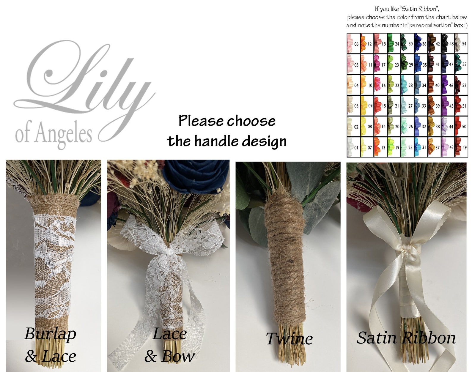 9pcs Package Wedding Bouquet Bridal Sola Flower Wooden Bride Terra ...