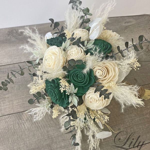 Wedding Bouquets Emerald Green - Etsy