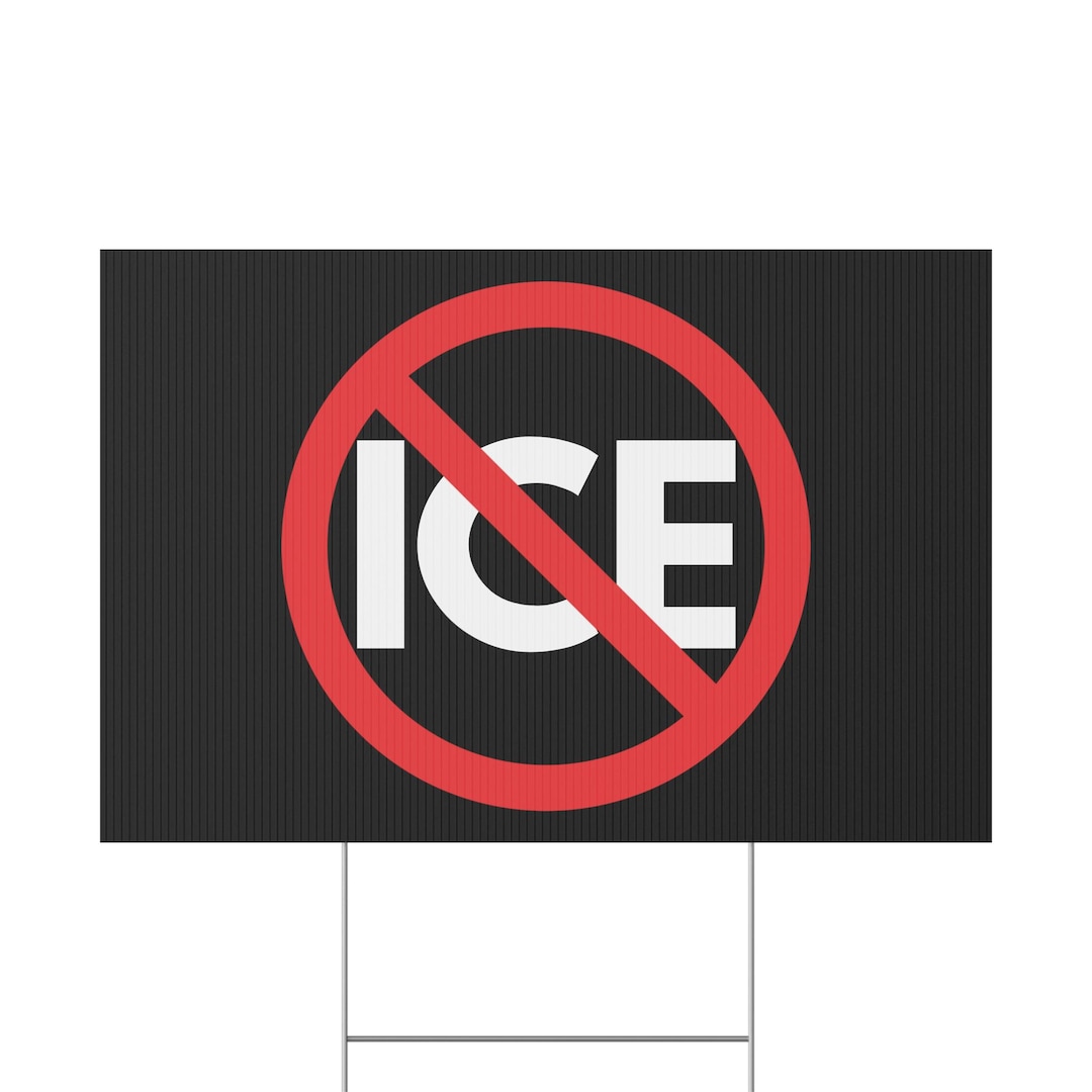 NO ICE Yard Sign | Double Sided Protest Lawn Sign | United We Rise ...