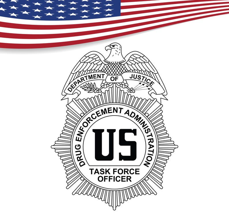 DEA Task Force Officer Badge Vector Svg Logo (digital) - Etsy