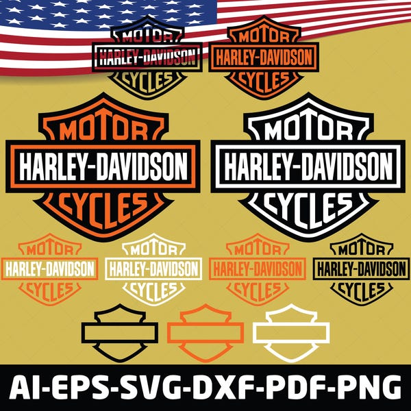 Harley Davidson Svg - Etsy