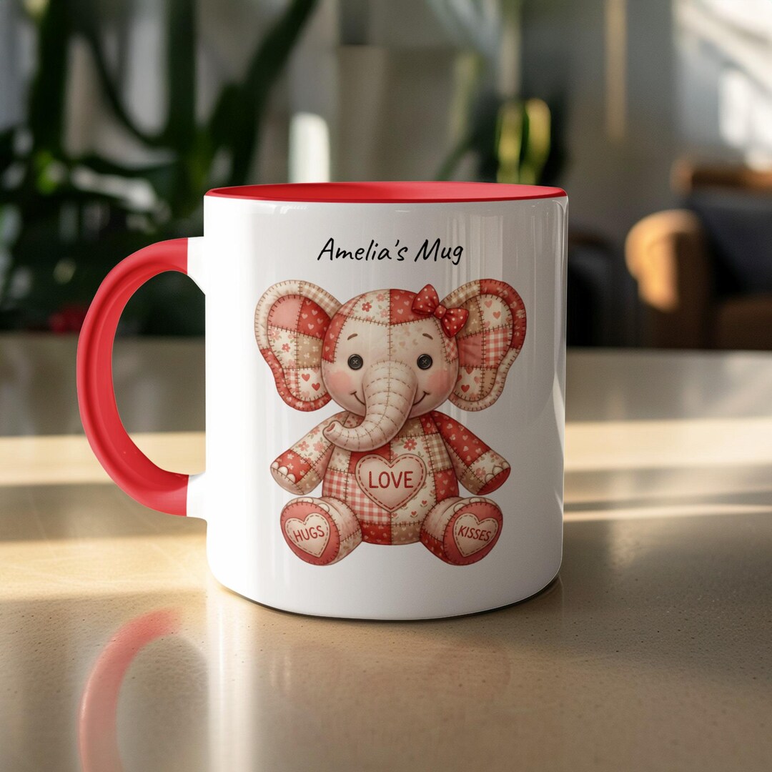 Elephant Mug, Cute Animal Mug, Plush Stuffed Animal Mug, Gift for Lover ...