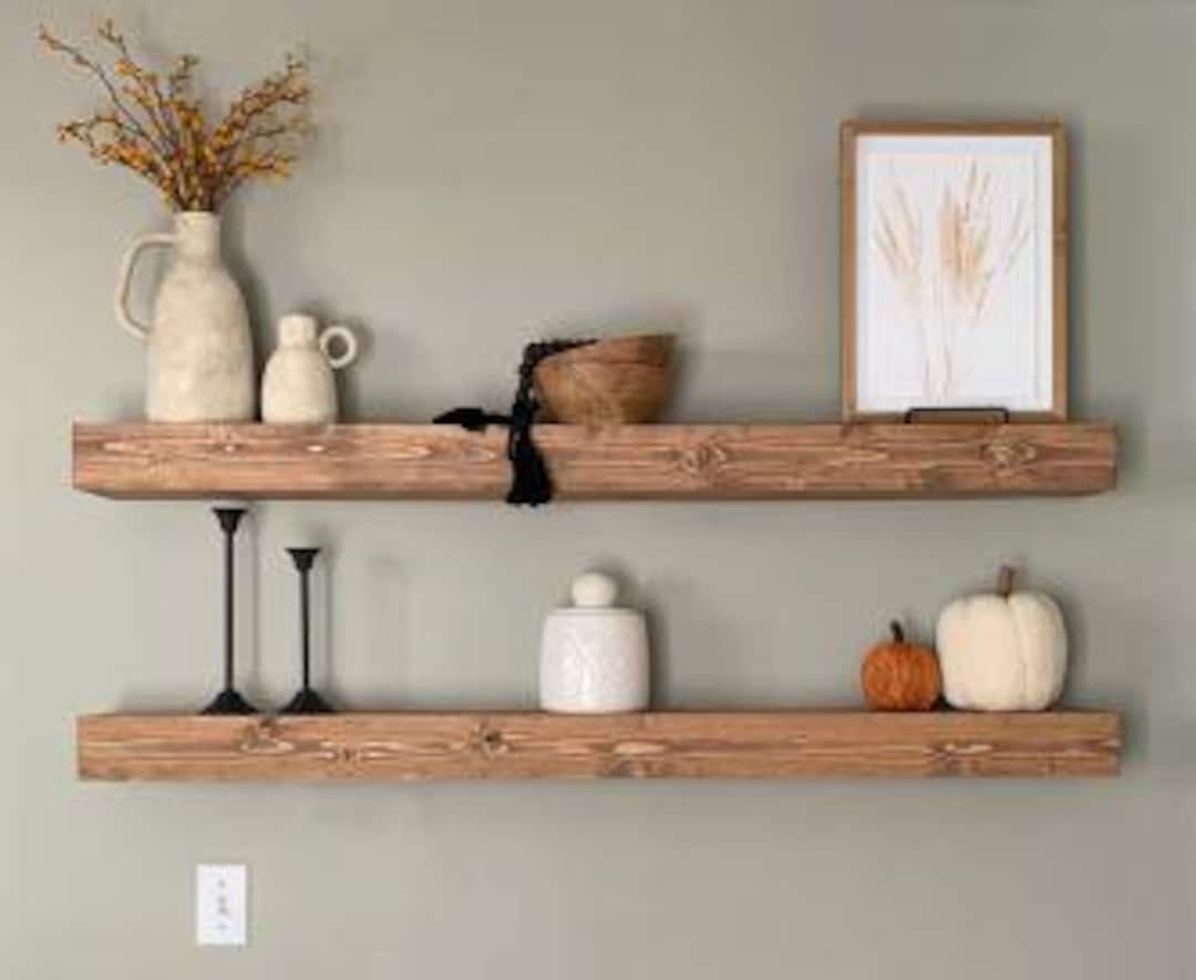Hand Crafted Wood Floating Wall Shelves Rustic Home Decor - Etsy