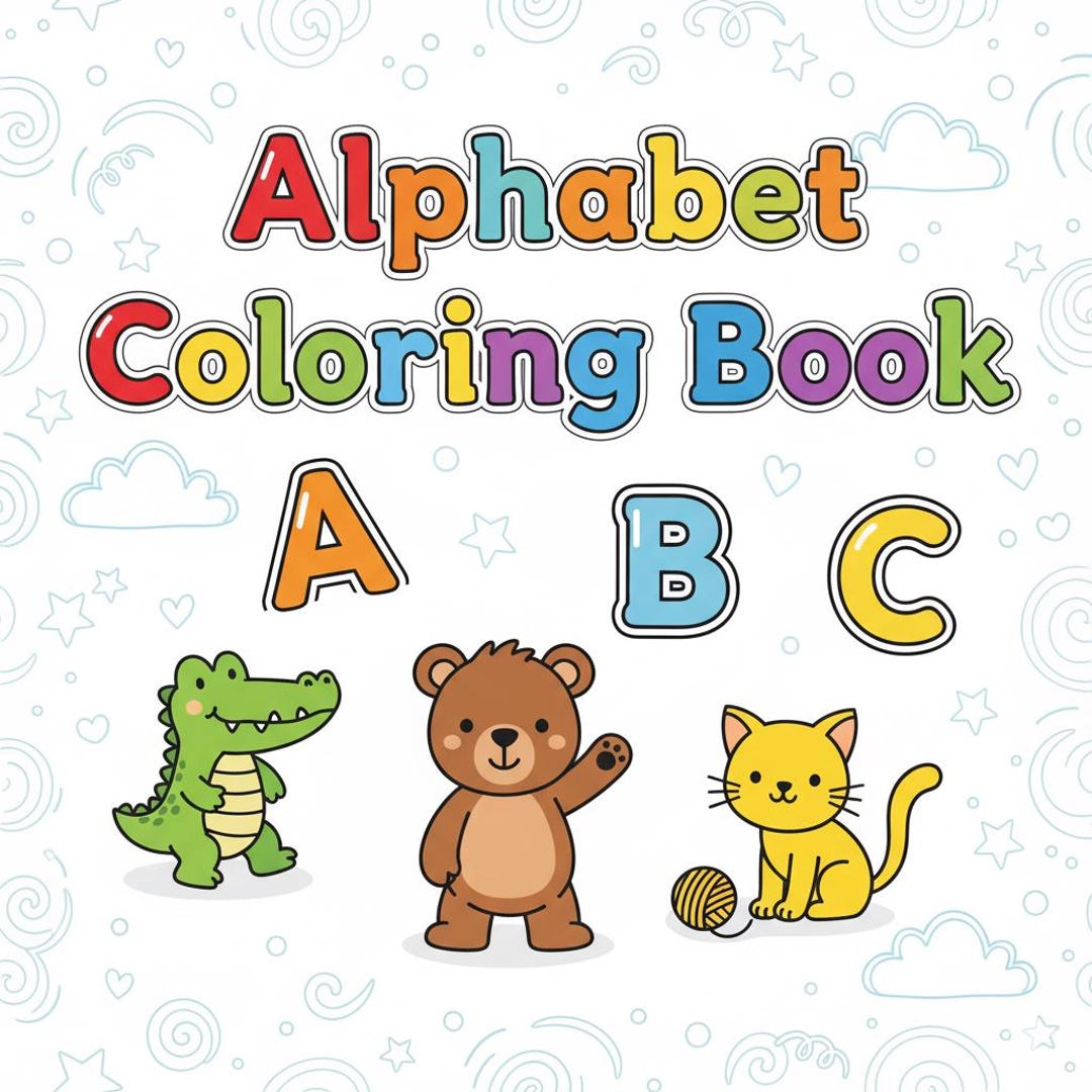 Alphabet Coloring Book: ABC Learning Activity for Kids - Etsy