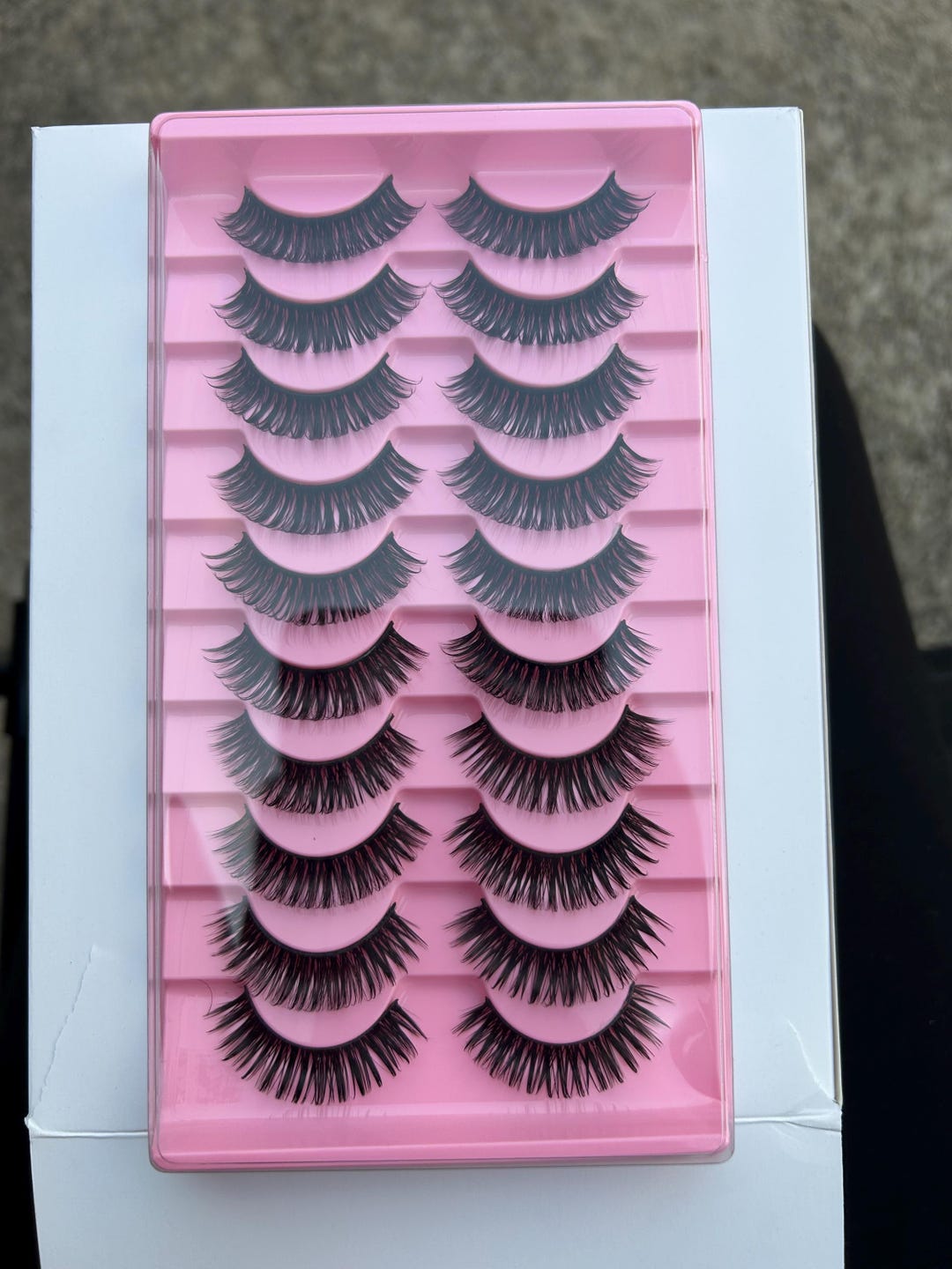 Set of 10 Pairs of Fluffy Eye Lashes - Dramatic Styles, Lightweight and ...