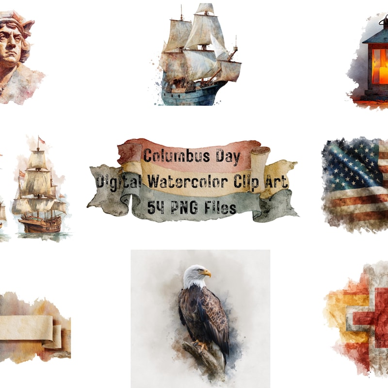 Columbus Day Clipart - Etsy