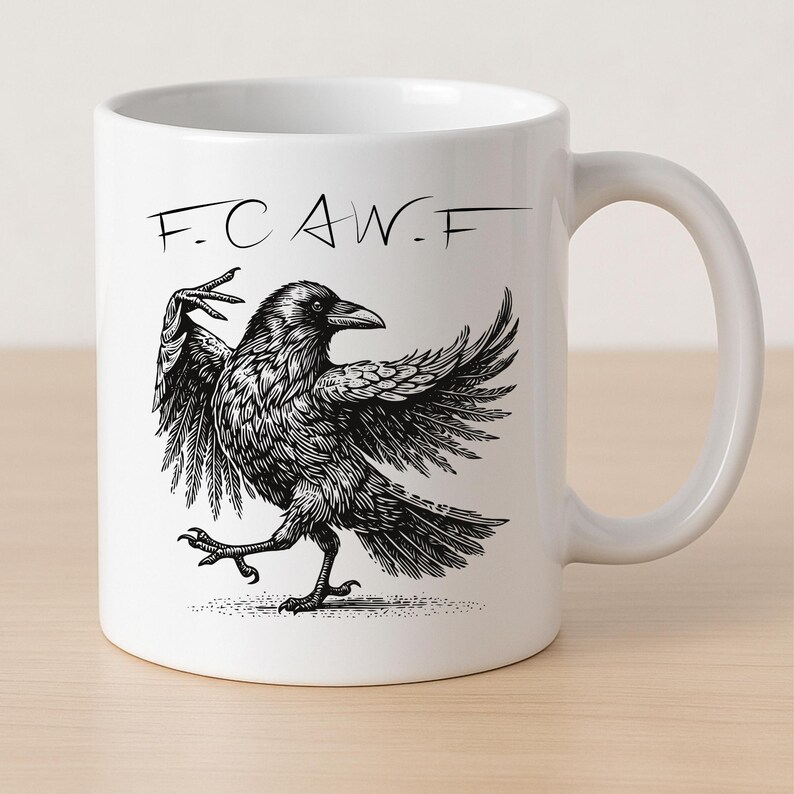 Funny Gothic Raven F-caw-f Design: Dark Bird Humor (digital Download ...