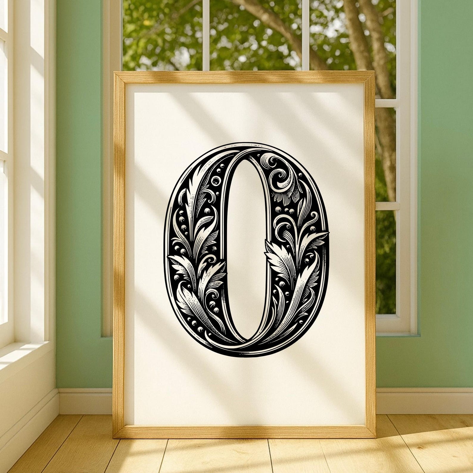 Floral Alphabet Letters SVG, Decorative Monogram Bundle PNG, Ornamental ...