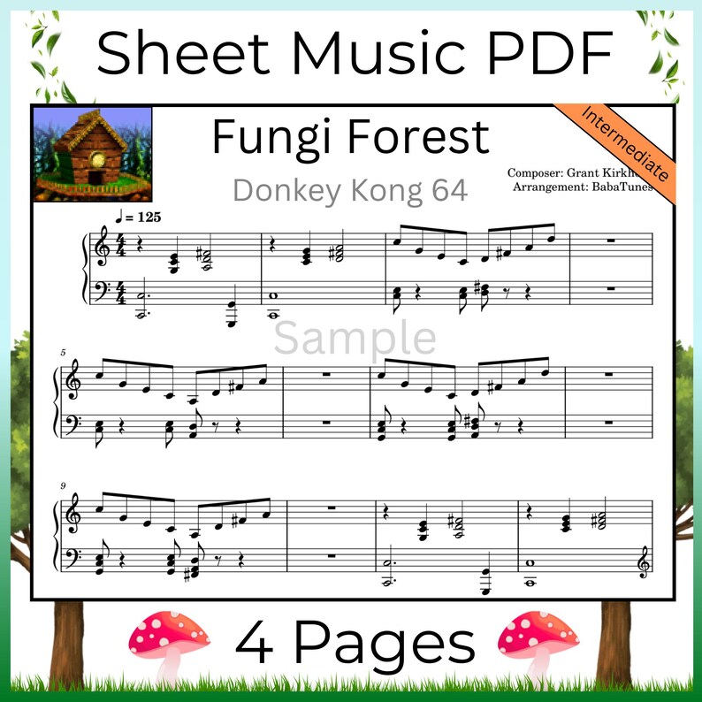 Donkey Kong 64 Piano Sheet Music 3-in-1 Bundle | Beginner to ...