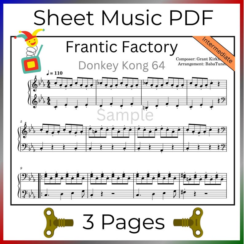 Donkey Kong 64 Piano Sheet Music 3-in-1 Bundle | Beginner to ...