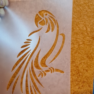 Large Parrot Stencil for Walls Painting, Big Bird Spray Paint Stencils ...
