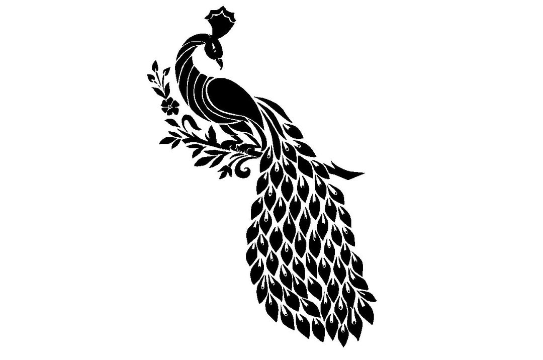 Large Peacock Stencil for Walls Painting, Peacock Bird Big Spray Paint ...