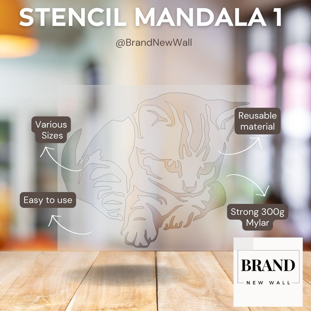 Large Cat Stencil for Walls Painting, Large Kitty Spray Paint Stencils ...