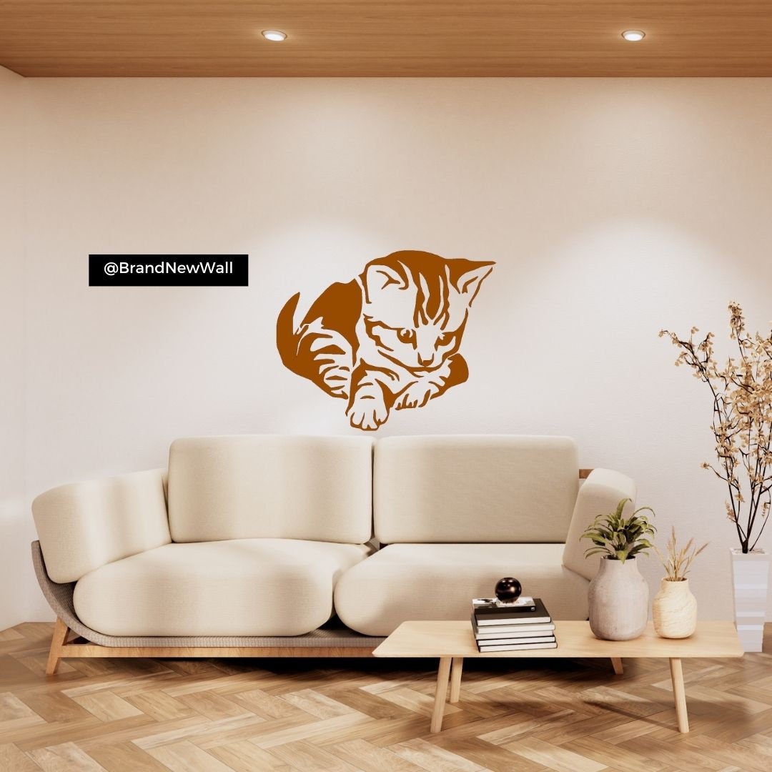 Large Cat Stencil for Walls Painting, Large Kitty Spray Paint Stencils ...