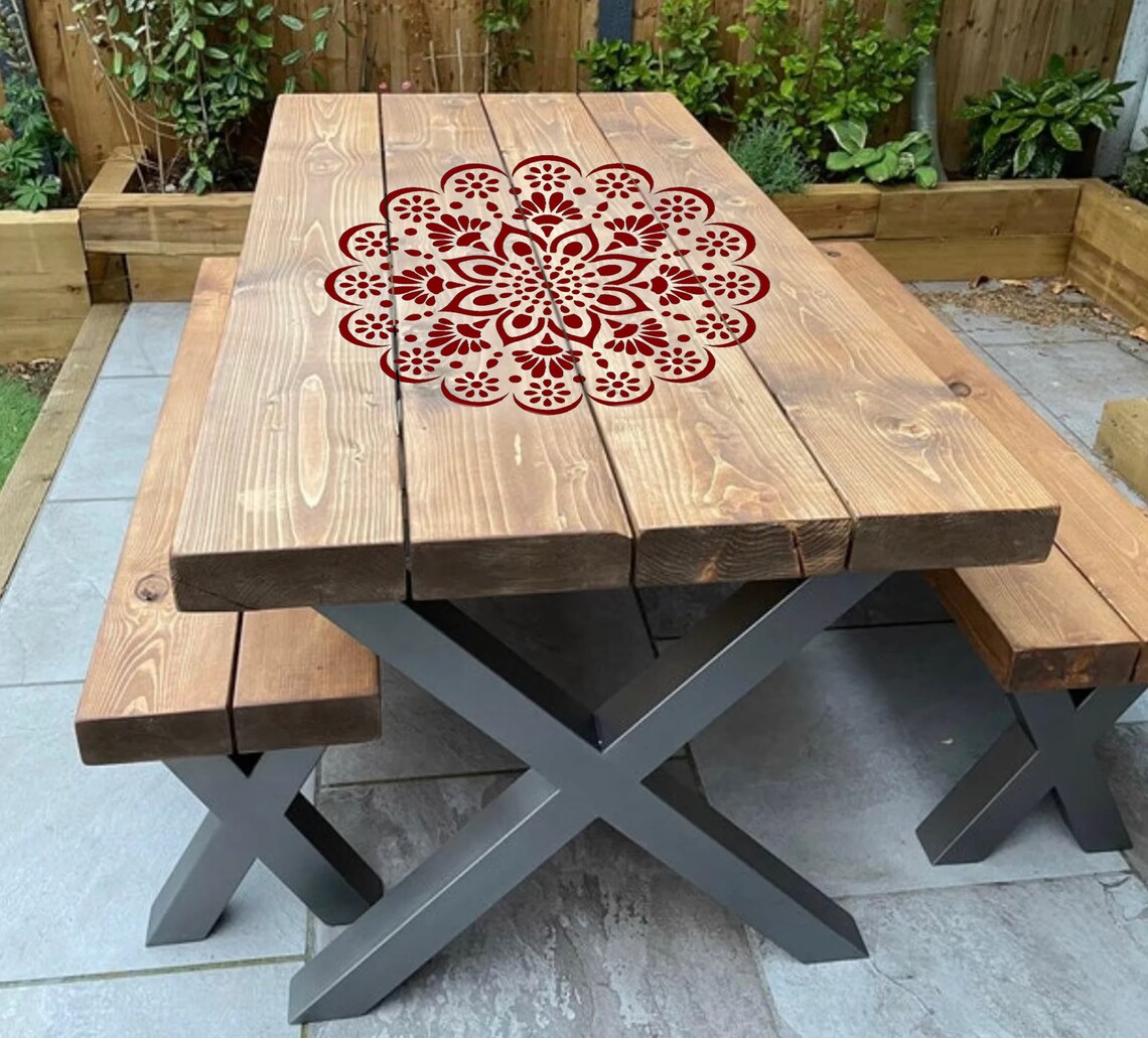 Large Mandala Stencil for Walls Painting, Large Spray Paint Stencils ...