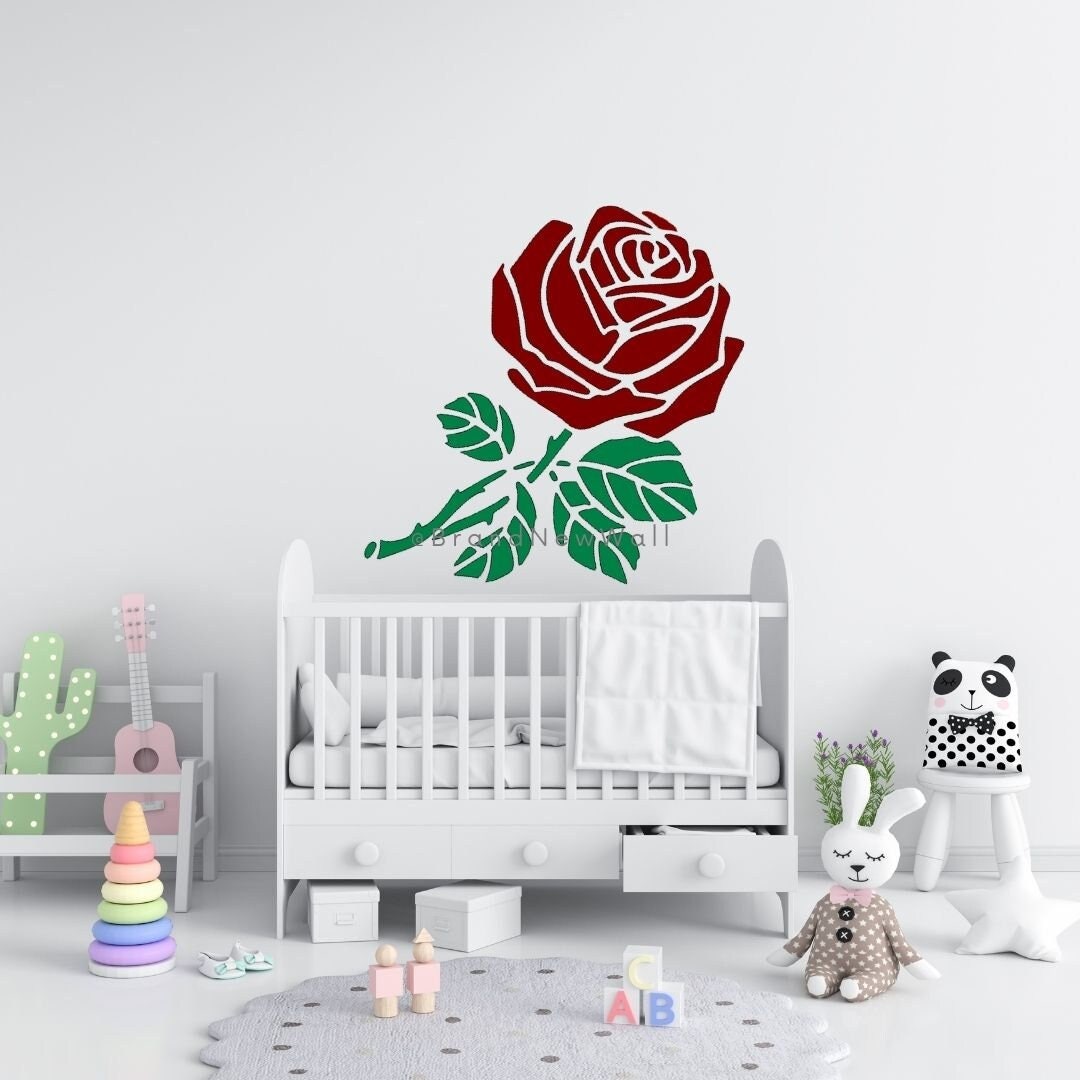 Large Rose Stencil for Walls Painting, Big Flower Spray Paint Stencils ...