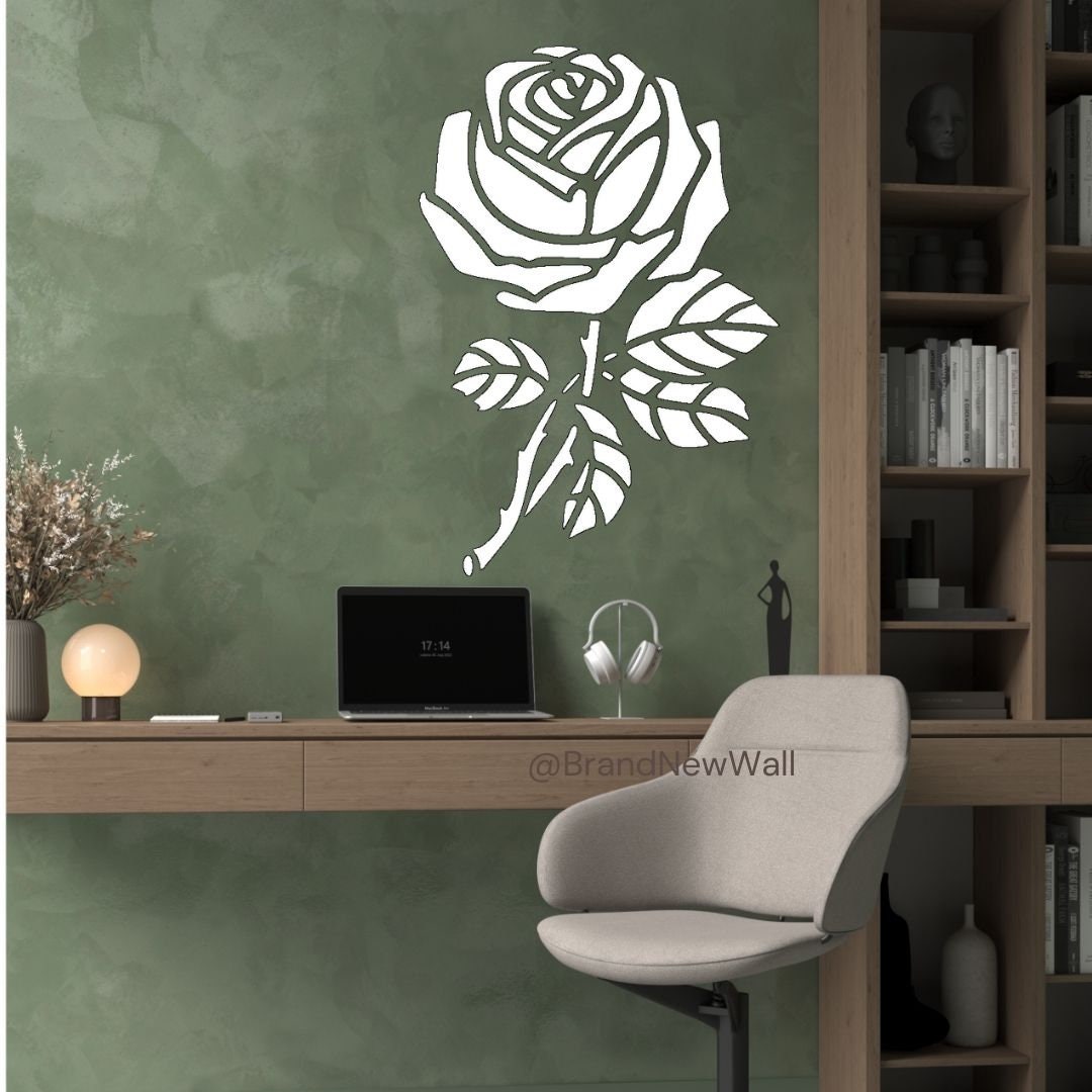 Large Rose Stencil for Walls Painting, Big Flower Spray Paint Stencils ...