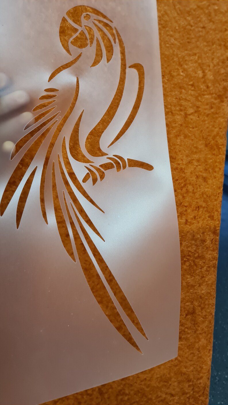 Large Parrot Stencil for Walls Painting, Big Bird Spray Paint Stencils ...