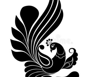 Large Peacock Stencil for Walls Painting, Peacock Bird Big Spray Paint ...