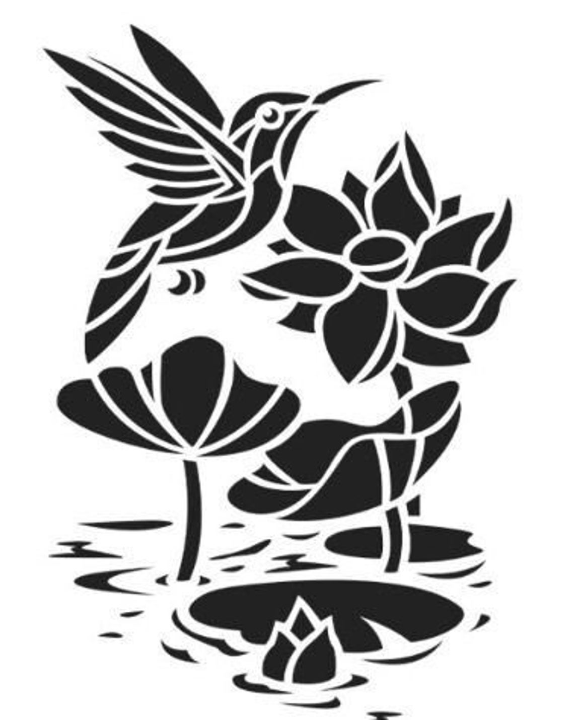 Large Flower Stencil for Walls Painting, Bird Big Spray Paint Stencils ...